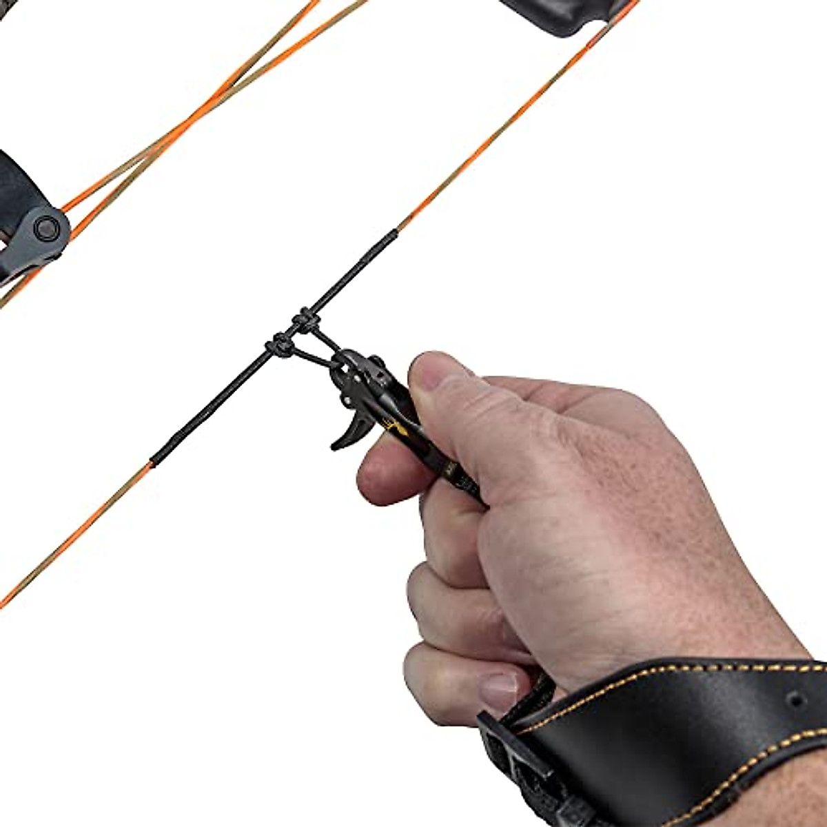 Trophy Ridge ArchX Archery Bow Release - Smooth Dual Caliper Release, Adjustable Strap Length, Interlocking Jaw System, Premium Leather Buckle Strap, Trigger Travel Tuning , Black