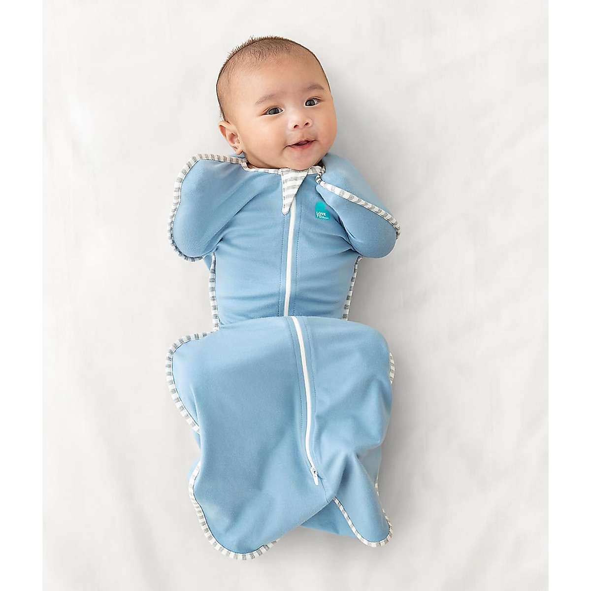 Love to Dream Swaddle UP, Baby Sleep Sack, Self-Soothing Swaddles for Newborns, Get Longer Sleep, Snug Fit Helps Calm Startle Reflex, New Born Essentials for Baby, 13-19 lbs, Blue
