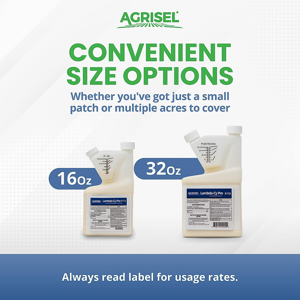 Agrisel Lambda-Cy Pro 9.7 CS Insect/Pest Control Safe for Poultry Houses, Residential & Commercial, Effective Against 55 Pests, Outdoor/Indoor, Includes 3-Pack of Agrisel Protective Gloves, 32 Ounces