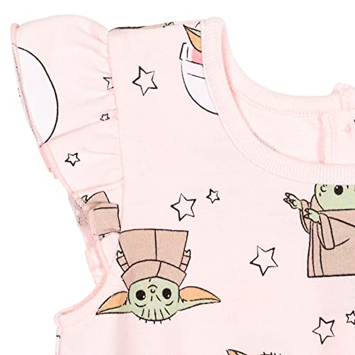 STAR WARS The Mandalorian The Child Little Girls Romper Pink 7-8