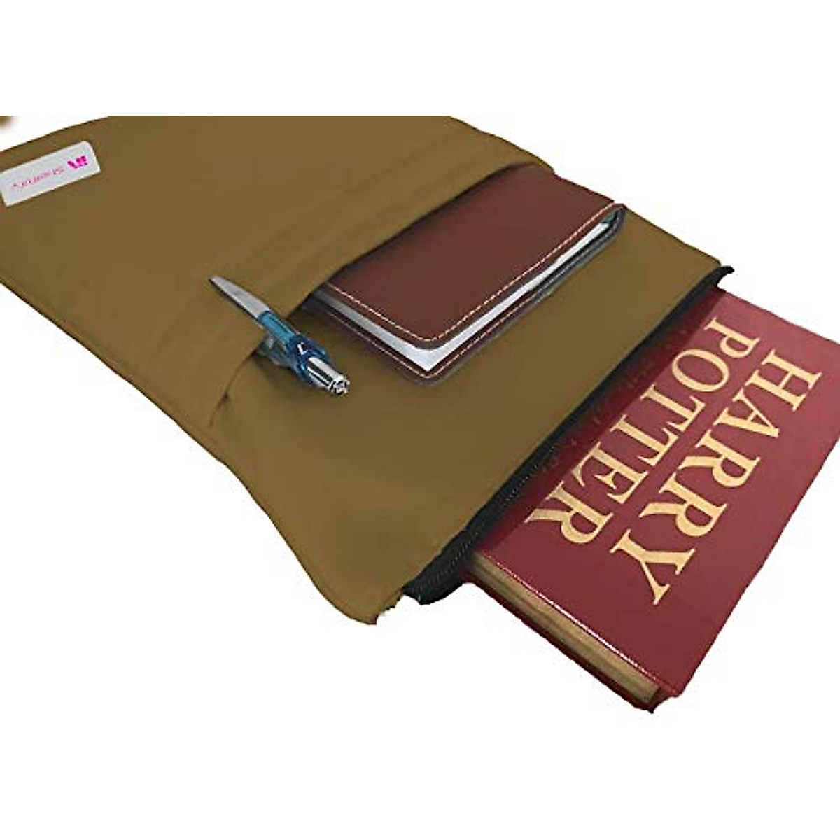 Peanut Brown Book Sleeve - Book Cover for Hardcover and Paperback - Book Lover Gift - Notebooks and Pens Not Included