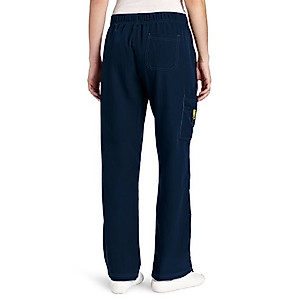 WonderWink Sporty Cargo Scrub Pant, Navy, LG, Blue