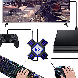 WskLinft Adapter Portable Strong Compatibility Lightweight Gaming Mouse Keyboard Converter for Xbox/Switch/PS3 Suitable for Most Handle Game Adapters Black
