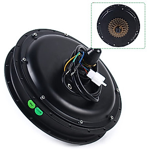 Electric Bike Kit, 48V 1500W 9.53" Threaded Brushless Gearless Rear Hub Motor Conversion Kit For 2.15/2.5" Width Hub Cycling Engine Waterproof GDAE10 for Ebike Electric Bicycle Motorbike Mountain Bike