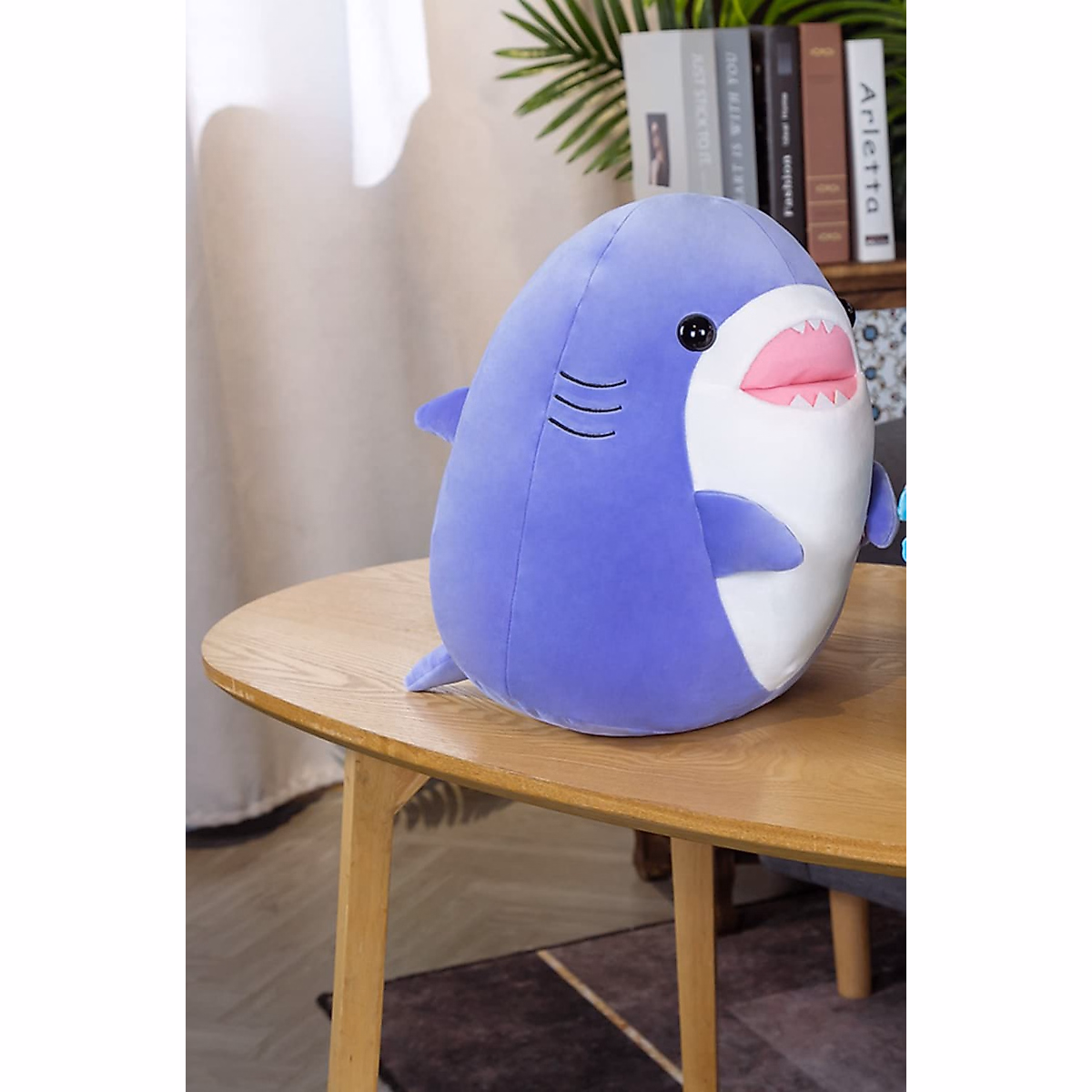 COSGOO 17 Inch Soft Purple Shark Plush Hugging Pillow Cute Shark Stuffed Animal Plushies Shark Doll Toy Kids Stuffed Animals Shark Plush Toys for Birthday, Valentine, Christmas or Daily¡­
