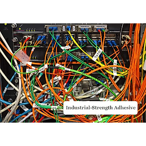 Aonomi Compatible Industrial Label Tape Replacement for DYMO 1805442 Permanent Polyester Label Tapes for DYMO Rhino 3000, 4200, 5000, 5200, 6000 Label Maker, Black on White, 1/4"x 18',3-Pack