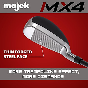 Men’s Majek MX4 Hybrid Iron Set, which Includes: #4, 5, 6, 7, 8, 9, PW Senior Flex Right Handed Utility “A” Flex Clubs