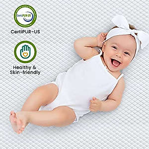 BedStory 3 Inch Memory Foam Mattress Topper Queen Size, Gel Infused High-Density Firm Memory Foam Bed Topper for Back Pain Relief, Provides Extra Comfort, Skin-Friendly Cover, CertiPUR-US Certified