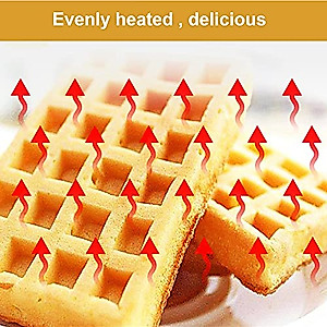 Waffle Maker, Commercial Stainless Steel Waffle Maker, Double Sided Heating, Non-Stick Plate/Easy To Clean, Adjustable Temperature (50~250°C), For Restaurant, Bakery,A