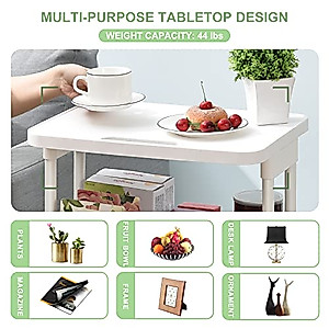 TOOLF 3-Tier Metal Rolling Storage Cart with Plastic Tabletop, 3-Tier Metal Serving Rolling Cart with Contral Handle,Trolley Organizer with Locking Wheels for Library Office Classroom Home Dedroom