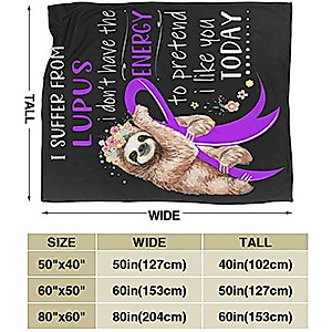 Mapsorting Lupus Awareness Blankets Super Soft Comfy Lightweight Bedding for Couch Dorm Travel