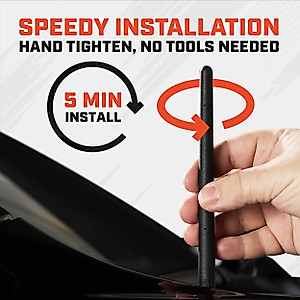 AntennaMastsRus Short Rubber Antenna fits Chevrolet Silverado 1500 (2006-2025), The Original 6 3/4", Car Wash Proof, Durable EPDM Rubber, Internal Copper Coil for Enhanced Reception