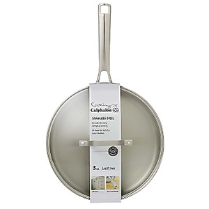 Calphalon Stainless Steel Cookware Sauce Pan with Lid, 3 qt., Stainless Steel