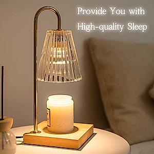 Marycele Candle Warmer Lamp, Electric Candle Lamp Warmer, Mothers Day Gifts for Mom, House Warming Gifts New Home Bedroom Decor Dimmable Wax Melt Warmer for Scented Wax with 2 Bulbs, Jar Candles