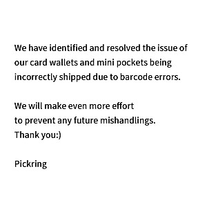 PICKRING Genuine leather hand made Mini Pick Pocket for attached Smart Phone (BLACK)