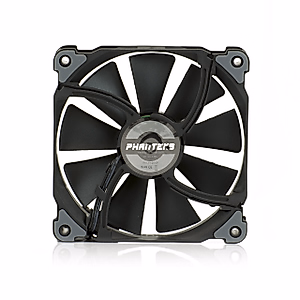 Phanteks Black Frame/Black Blades 120mm, Case & Radiator Fan-Retail Cooling PH-F120SP_BBK Black/Black