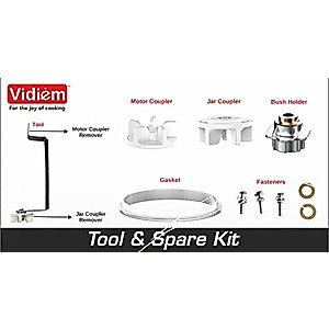 Vidiem ADC All Day Companion Mixer Grinder and Food Processor, slicing, grating, citrus juicing, chopping & kneading 750W 5 Jars Free Service Kit included -110 Volts