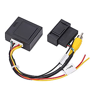 Qiilu Backup Camera Rear View License Plate Reverse Camera 12V 5W RGB to AV Converter Decoder Box Adapter Backup Camera Parts Replacement for Magotan CC