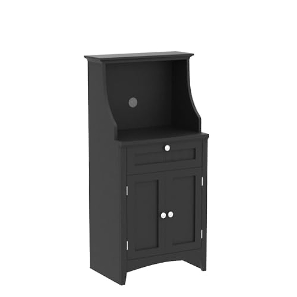 OS Home and Office Coffee Maker Utility Cabinet in Black kitchen microwave cart