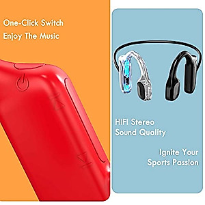 PUGGA Averi™ - Bone Conduction Headphones, Open-Ear Bone Conduction Wireless Earphones IPX5 Waterproof, Sport Headphones Sweatproof for Running and Workouts (Blue)