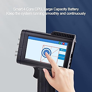 Handheld Inkjet Printer, Portable Inkjet Printer LED HD Screen Type C Charging for Barcode (US Plug 100-240V)