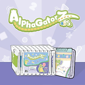 ABUniverse AlphaGatorz Adult Diapers (Pack of 10) (Medium)