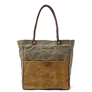 peacechaos Women's Canvas Waterproof Shoulder Hand Bag Tote Bag Purse Handbag (Army Green)