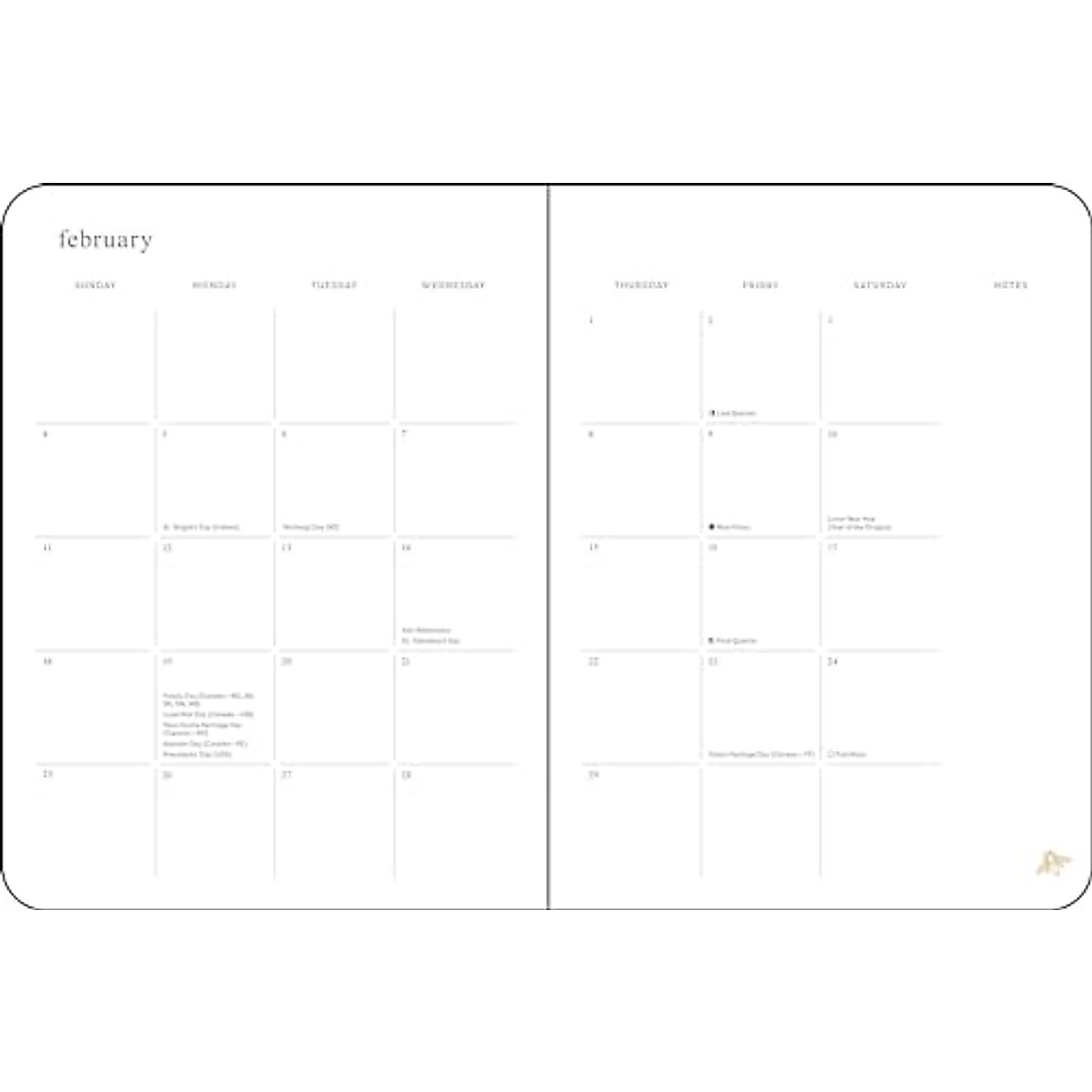 milk and honey 12-Month 2024 Monthly/Weekly Agenda Calendar