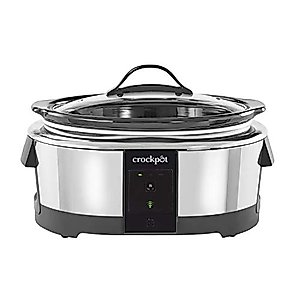 Crock-Pot Slow Cooker Works with Alexa 6-Quart Programmable Stainless Steel 2139005, A Certified for Humans Device