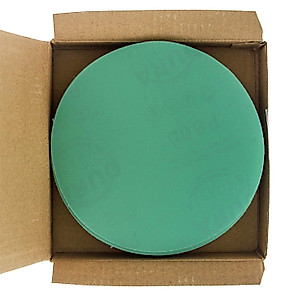 Dura-Gold Premium 5" Green Film Sanding Discs - 800 Grit (Box of 50) - Hook & Loop Backing Sandpaper Discs for DA Sanders, Finishing Extra Fine Cut Abrasive - Sand Automotive Paint, Woodworking Wood