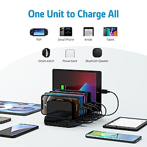 USB PD Charging Station, Unitek 120W 10-Port Type-C Charging Station with 2 Power Delivery for Multiple Devices, Double Fast Charging for MacBook Pro/Air, iPad Pro, Pixel, iPhone, Galaxy and More