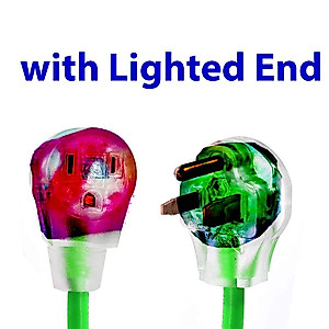 pizety Welder Extension Cord 50 ft 10,000 Watts Nema 6-50 250-Volt Welder Extension Cord 8 Gauge Lighted end 8/3 Welder Extension Cord 50 amp Plug ETL Approved Welding Extension Cord 6/50 8 AWG