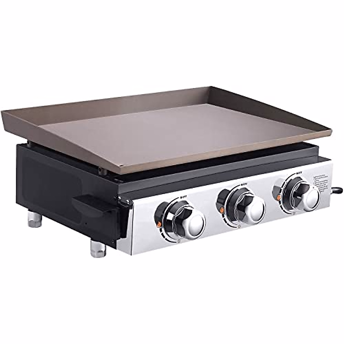 Portable Propane Gas Grill 23 in,Tabletop Griddle with 3 Burners, Stainless Steel Ideal for Outdoor Cooking, Camping, Tailgating or Picnicking Generic-111