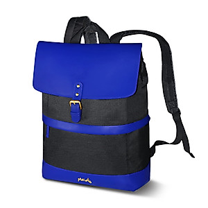 MEL JUN Laptop Backpack for School and Travel , 15.6 Inch Durable Casual Laptop Computer Backpack, Waterproof Resistant College Bookbag Gifts for Men Women -Grey with Blue