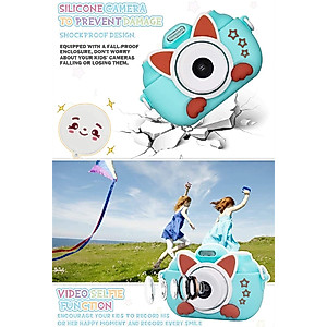 GIENEX Kids Digital Camera - 28MP Children's Selfie Camera with 3 Inches Large Screen for Boys and Girls,1080P Rechargeable Electronic Camera