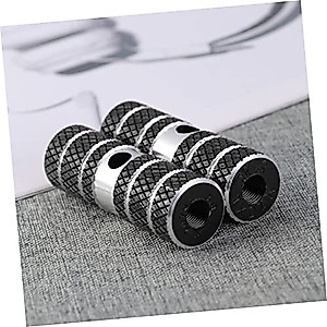 Kisangel 2pcs Pair Black Peg Cycling BMX Feet Anti Anti-Skid Stunt Stands Accessories Bicycle Pegs Axle Aluminum Motorcycle Skid Adult Foot Seat Rear Alloy for Pedals