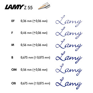 LAMY L74-F Fountain Pen, Nib F (Fine), Dialog 3, Palladium Coat, Dual Use Type