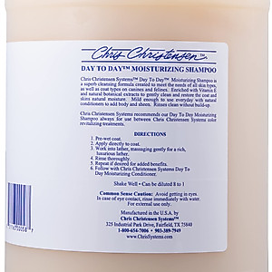 Chris Christensen Day to Day Ultra Concentrated Dog Shampoo, Makes up to 8 Bottles, Groom Like a Professional, Moisturizing, All Coat Types, for Daily Use, Made in USA, 1 Gallon