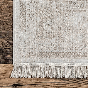 NuLOOM Cantrell Faded Transitional Fringe Area Rug, 10x14, Ivory