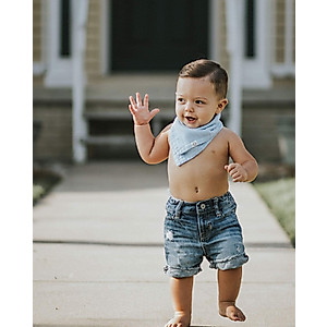 Kishu Baby Indi - GOTS Organic Muslin Bandana Scarf Bibs - Set of 5 (Pacific Bundle)