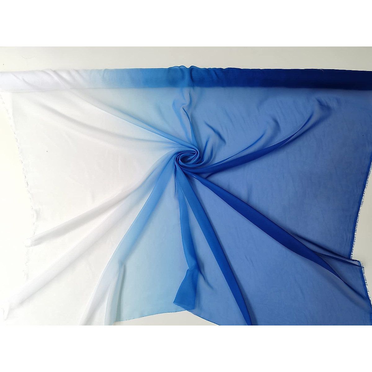 2 Tone Shade Chiffon Fabric for Dancing Clothing Wedding 30D Ombre Chiffon Fabric for Dress Gradient Chiffon Mateiral 100cm*148cm