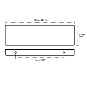 TRUSTMI Wall Mounted Bathroom Floating Shelf, SUS 304 Stainless Steel Storage Organizer, Kitchen Bedroom Flat Metal Shelf, 12 inch by 4 inch, Matte Black