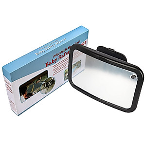 Mluchee Baby Car Mirror, Car Seat Mirror for Rear Facing Infant with Wide Crystal Clear View, Firm Installation, Shatterproof, Crash Tested And Certified