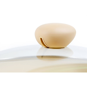 Neoflam Retro 3qt Non-Stick Ceramic Coated Stockpot with Integrated Steam Vent, Silicone Hot Handle Holder Included, Saute Pot, Casserole, Dutch Oven, 3-QT w/Glass Lid, Pink