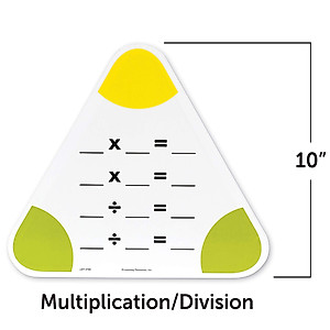 Learning Resources Write & Wipe Fact Family Boards, Set of 5 Boards, Ages 6+, Multicolor, 10 H in (LER3799)