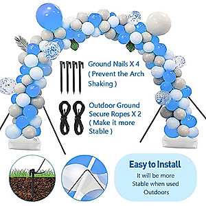 Balloon Arch Kit Adjustable Balloon Stand for Outdoor Decoration Garden Birthday Wedding Holiday Party Graduation Supplies (9Ft Wide 9Ft Height)