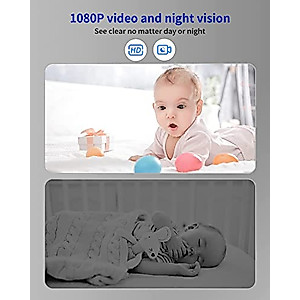 Indoor Cam 1080P FHD Wi-Fi Smart Home Security Camera with Night Vision, 2-Way Audio, Motion Detection, for Baby/Pet/Nanny/Elderly, Compatible with Alexa & Google Home, 2 Pack