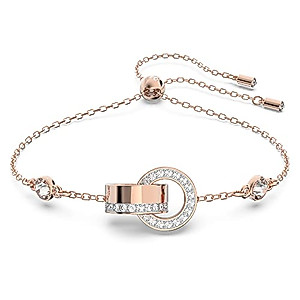 SWAROVSKI Dexera Bracelet, White, Rose-gold tone Finish