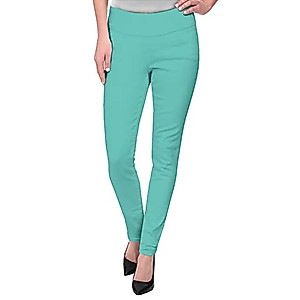 Hybrid Women Stretch Skinny Dress Pants Pull On Office Leggings Trousers KP45002SKX 1073T Mint 2X