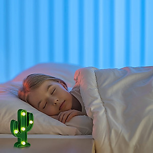 Riakrum 2 Pcs LED Night Light LED Cactus Light Mexican Party Decorations Cinco De Mayo Decorations Cute Lamp for Table Room Bedroom Party Decoration Home(4.72 x 2.76 Inch)